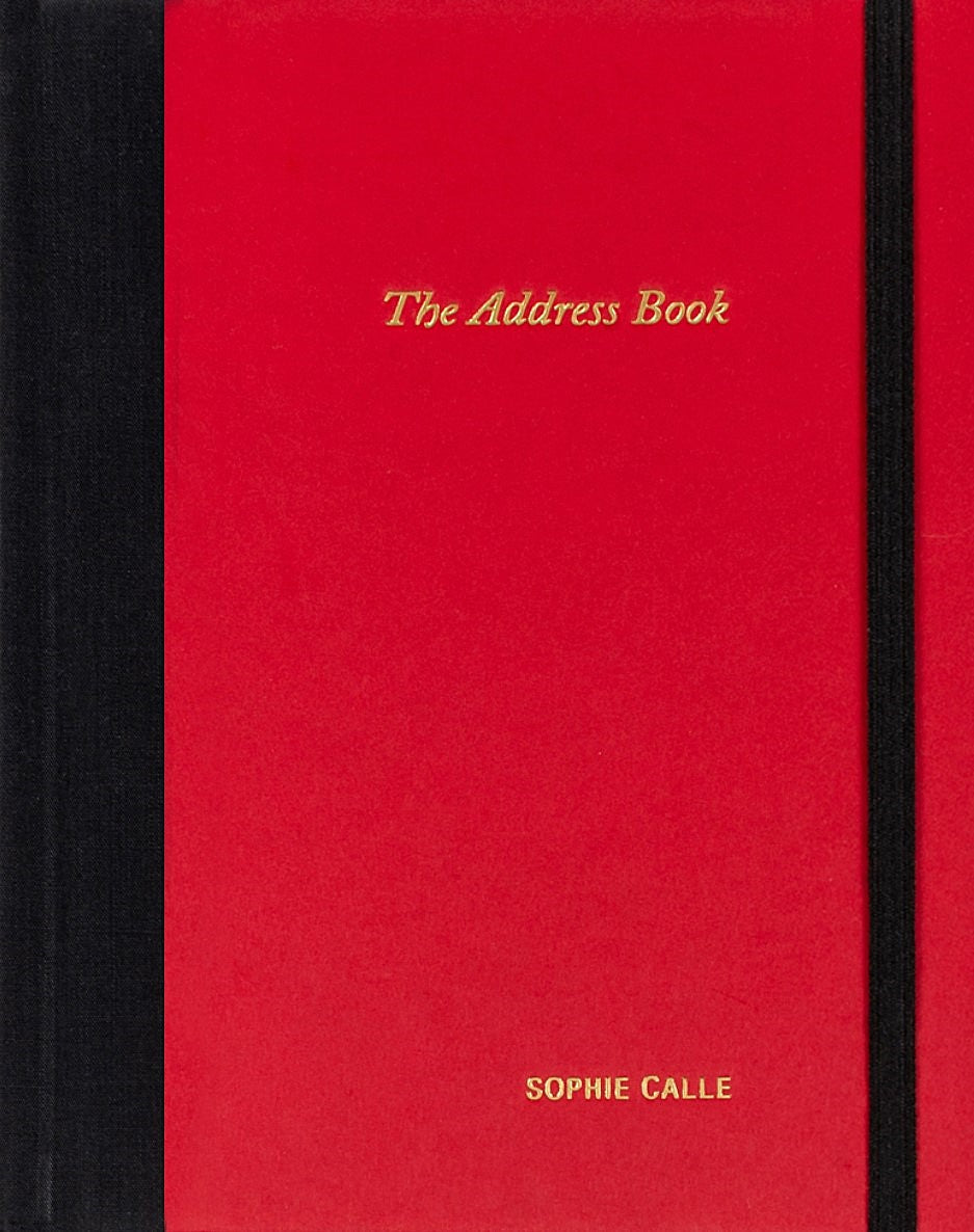 Sophie Calle: The Address Book – NEUTRAL BOOKS